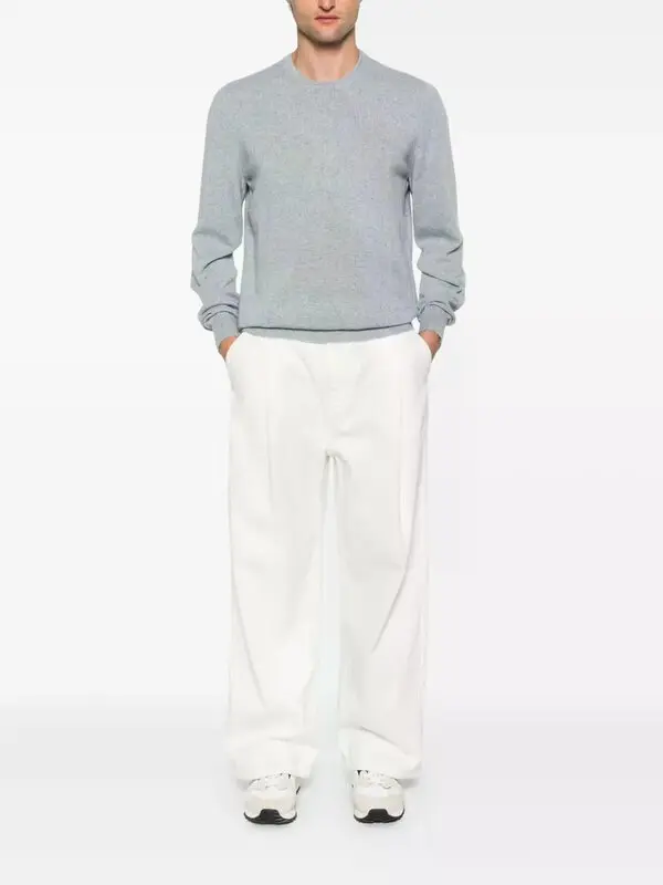 Fedeli Cashmere Crew Neck Sweater - Blue