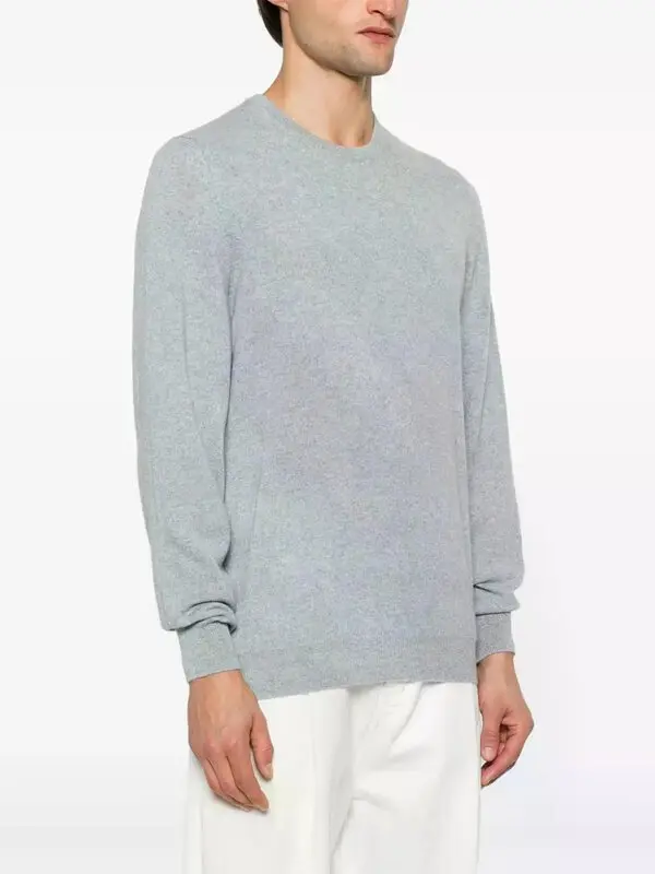 Fedeli Cashmere Crew Neck Sweater - Blue