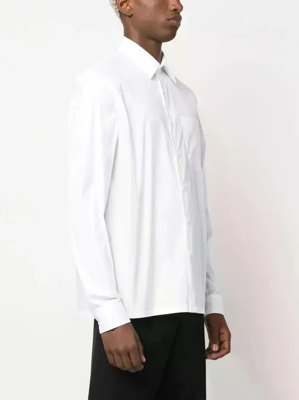 Prada Logo-embroidered Long-sleeve Shirt