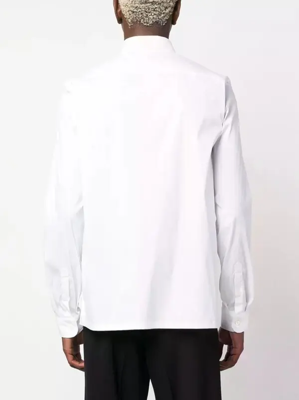 Prada Logo-embroidered Long-sleeve Shirt