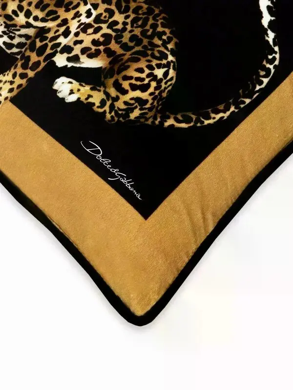 Dolce & Gabbana Small Leopardo-print Velvet Cushion