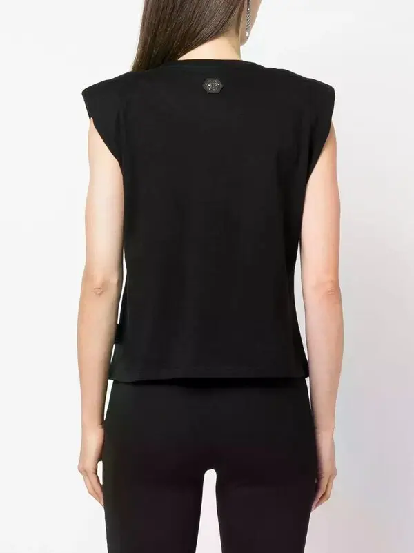 Philipp Plein Crystal-embellished Logo Tank Top