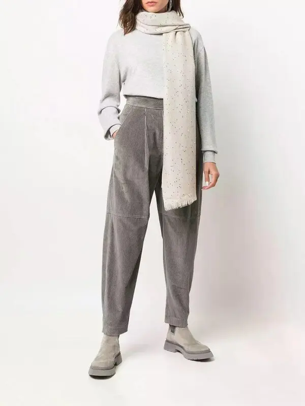 Brunello Cucinelli Sequin-embellished Scarf - Neutrals