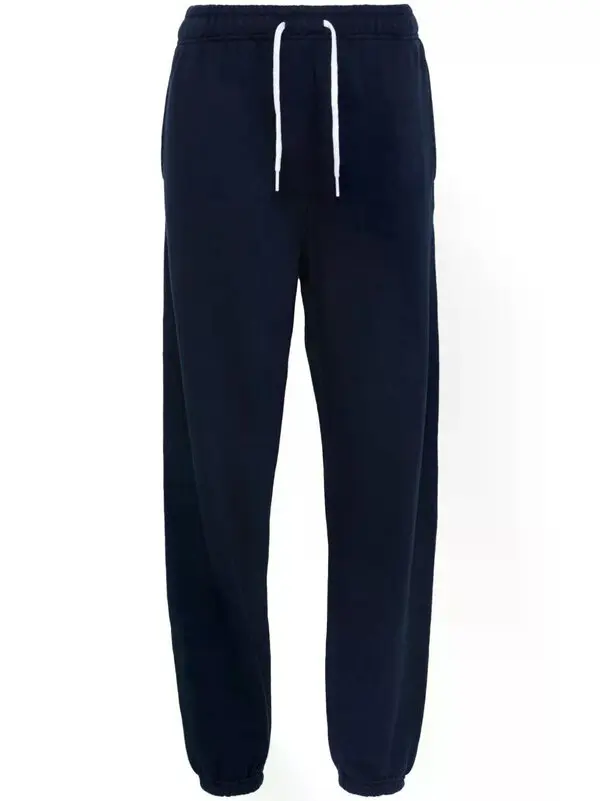 Polo Ralph Lauren Navy Cotton Jersey Sweatpants With Embroidered Polo Pony