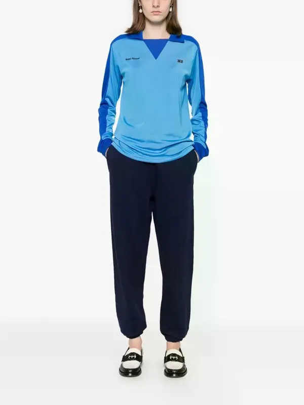 Polo Ralph Lauren Navy Cotton Jersey Sweatpants With Embroidered Polo Pony