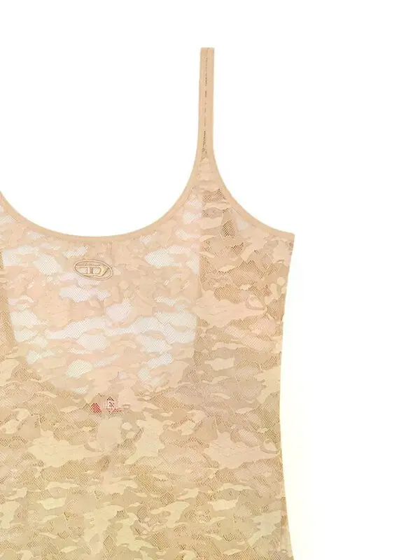 DIESEL® Oval D Logo Plaque Bodysuit - Neutrals