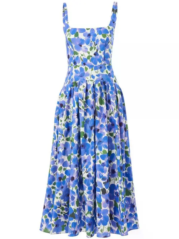 Carolina Herrera Floral-print Midi Dress