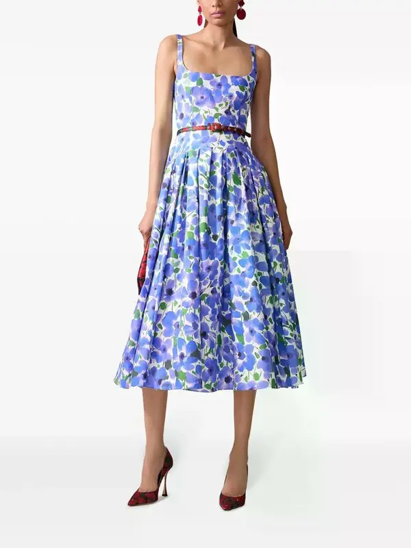 Carolina Herrera Floral-print Midi Dress