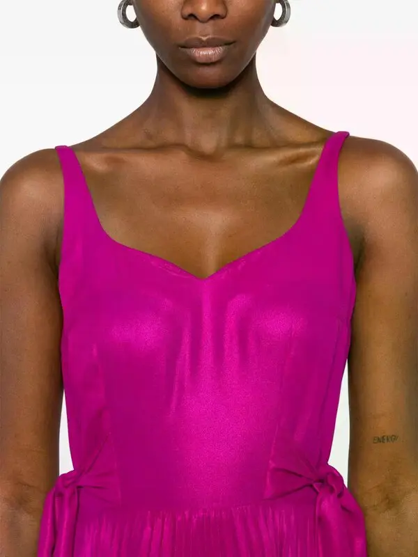 PARLOR Metallic-effect Maxi Dress