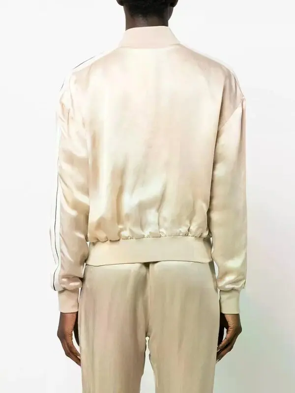 Palm Angels Striped Bomber Jacket - Neutrals