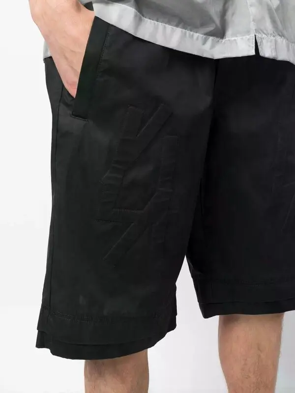 44 LABEL GROUP Embossed-logo Knee-length Shorts
