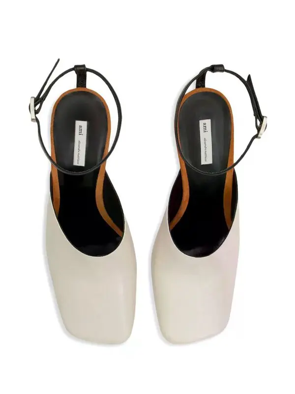 AMI Paris 85mm Wedge Mules