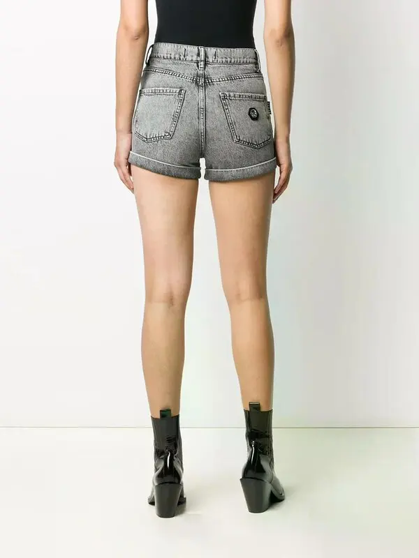 Philipp Plein Denim Hot Pants