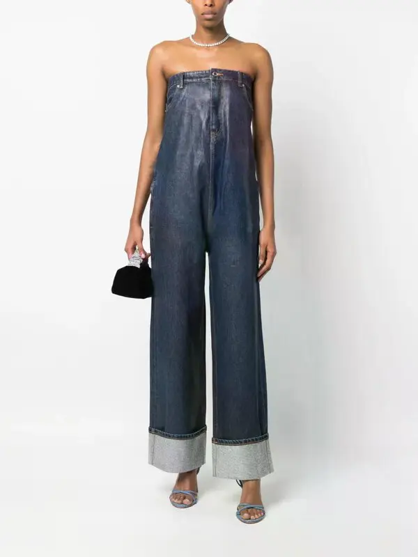 Alexander Wang Strapless Denim Jumpsuit