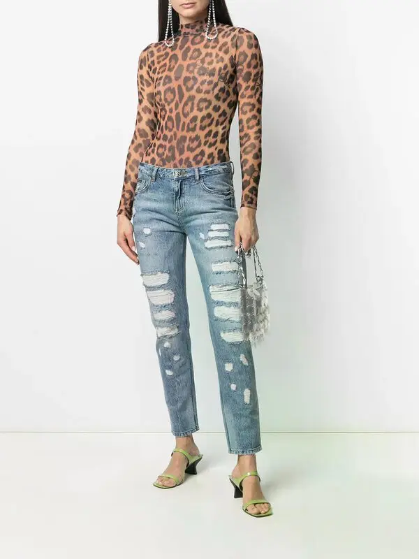Philipp Plein Distressed Boyfriend Jeans
