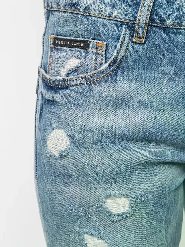 Philipp Plein Distressed Boyfriend Jeans