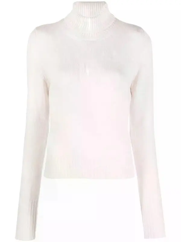 MAISON MARGIELA Open-back Roll-neck Top - Neutrals