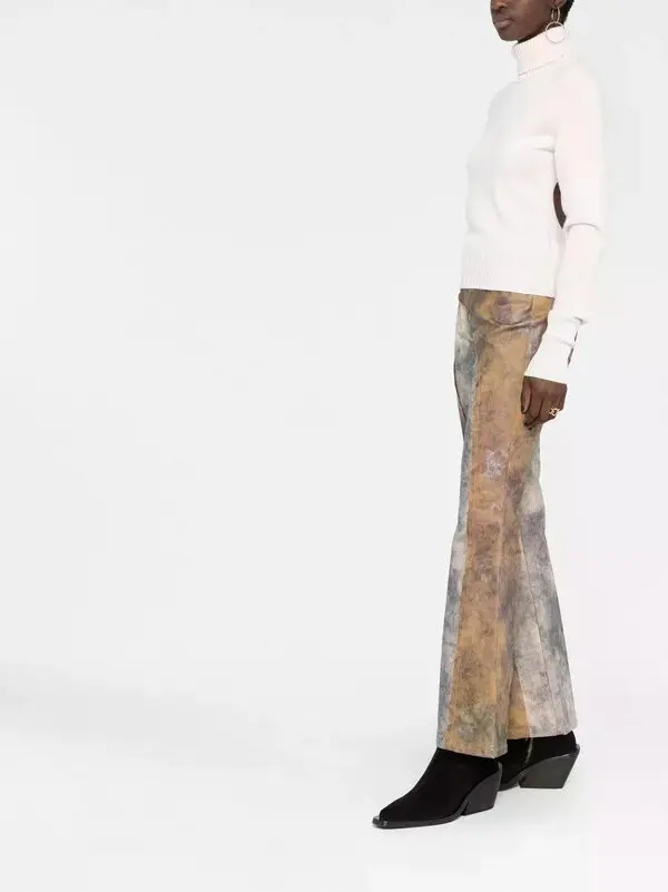 MAISON MARGIELA Open-back Roll-neck Top - Neutrals
