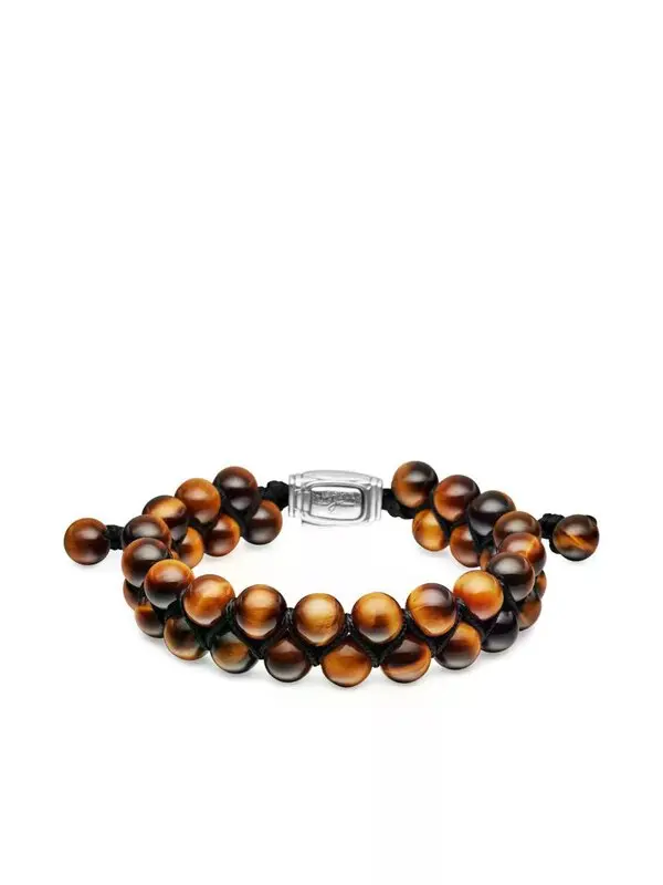 David Yurman Sterling Spiritual Beads Woven Bracelet - Silver