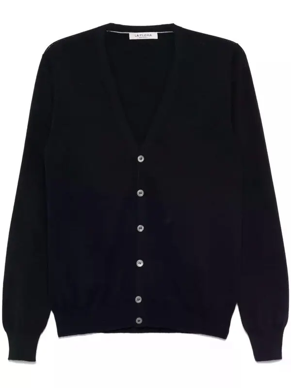FILERIA Fine-knit Virgin Wool Cardigan