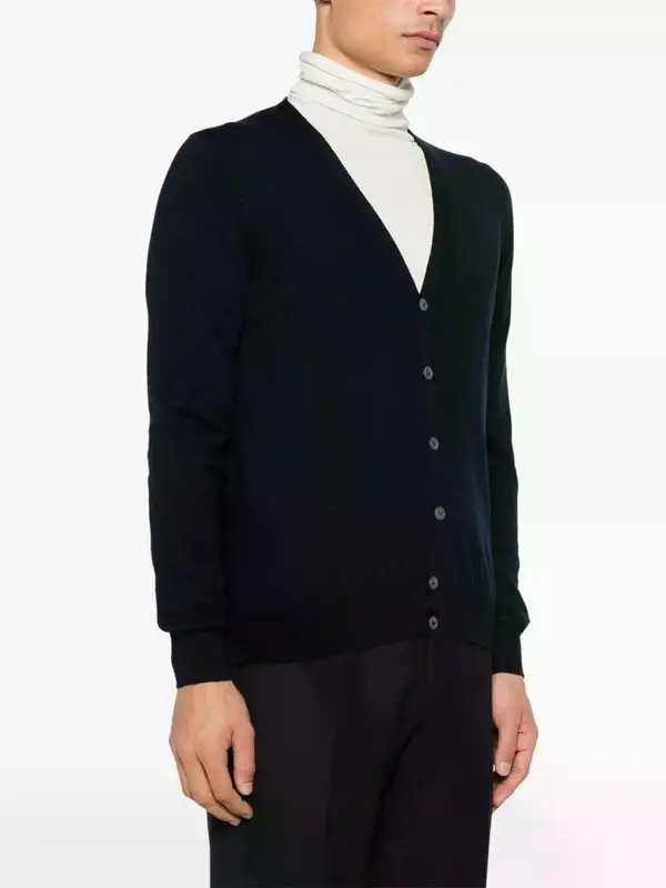 FILERIA Fine-knit Virgin Wool Cardigan