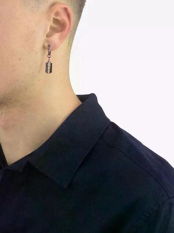 TRUE ROCKS Razor Hoop Earring - Silver