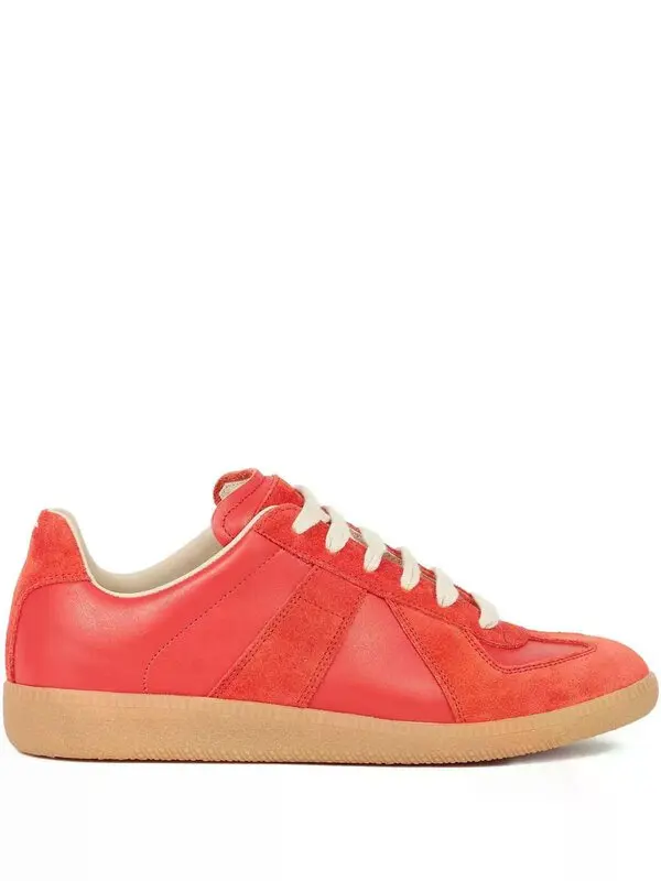 MAISON MARGIELA Replica Leather Sneakers - Red