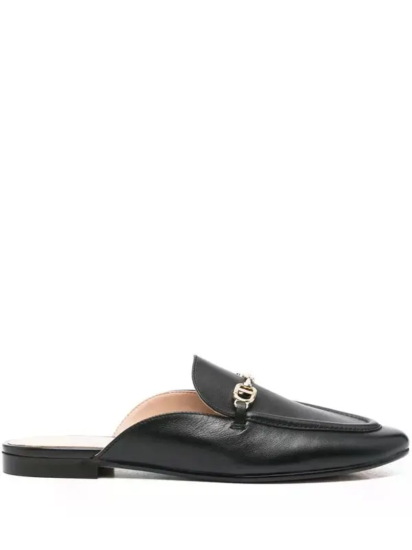 TWINSET Oval T Leather Slippers
