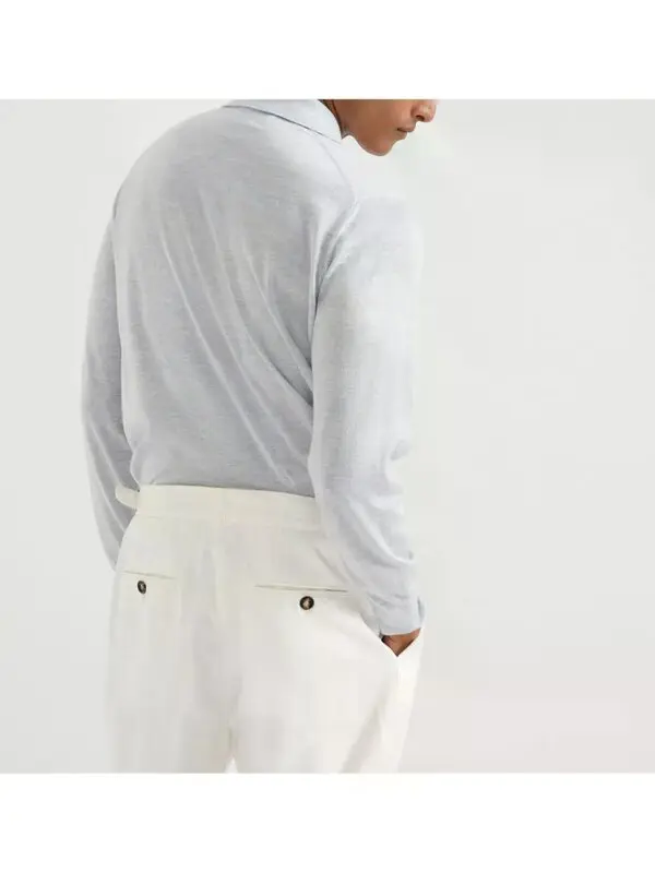 Brunello Cucinelli Knitted Polo Shirt - Grey