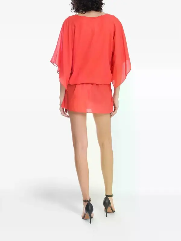 AMIR SLAMA V-neck Mini Beach Dress