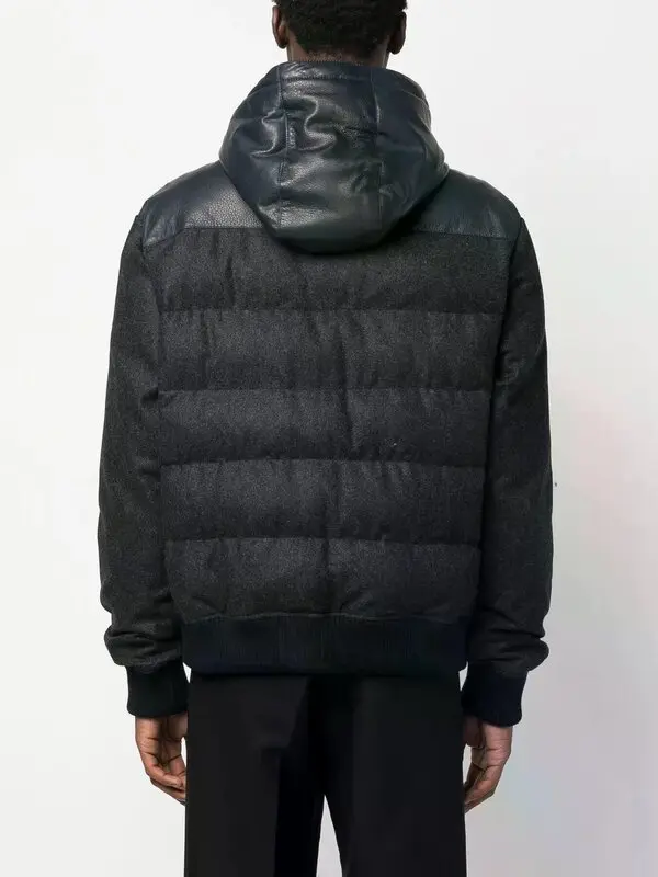 Tagliatore Contrast-panel Hooded Bomber Jacket