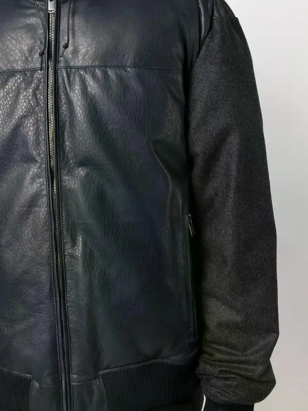 Tagliatore Contrast-panel Hooded Bomber Jacket