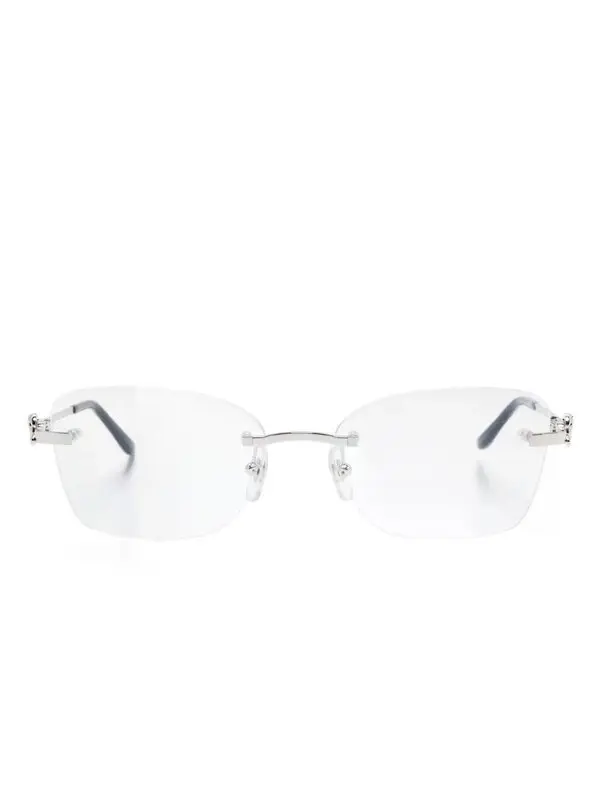 Cartier Rectangle-frame Glasses - Silver