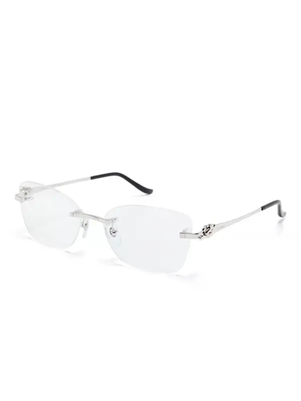 Cartier Rectangle-frame Glasses - Silver