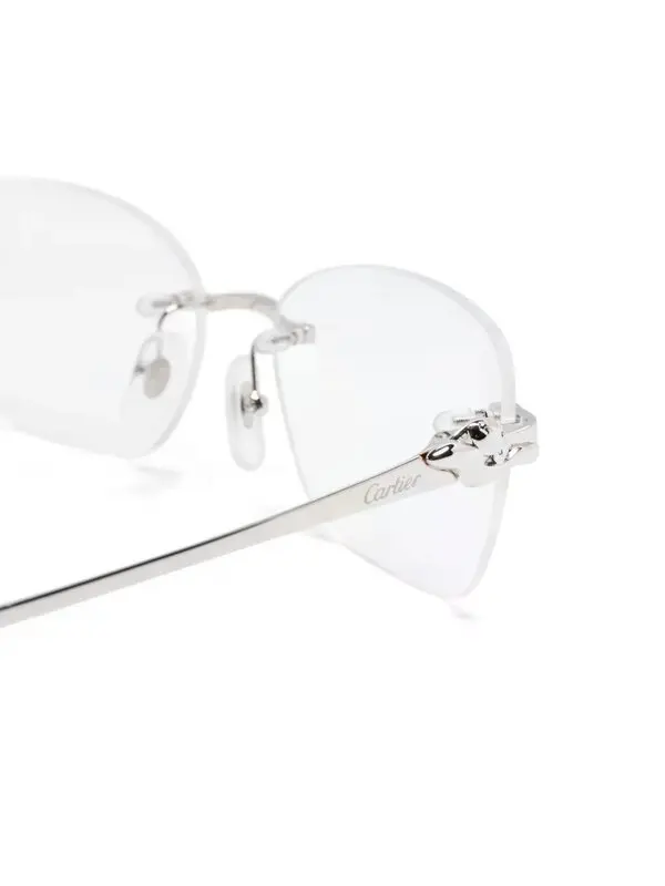 Cartier Rectangle-frame Glasses - Silver