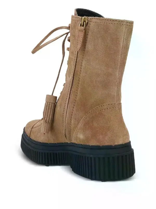 TOD'S Lace-up Ankle Boots With Tassel Detail