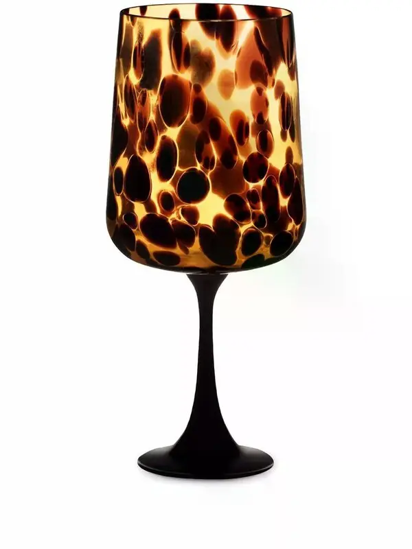Dolce & Gabbana Spotted Hand-blown Murano Cocktail Glass - Yellow