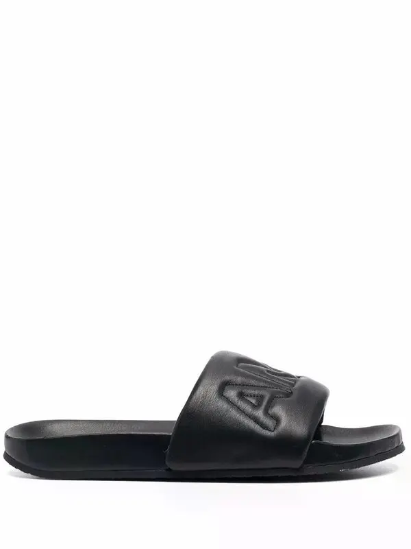 AMBUSH Logo-quilted Slides - Black