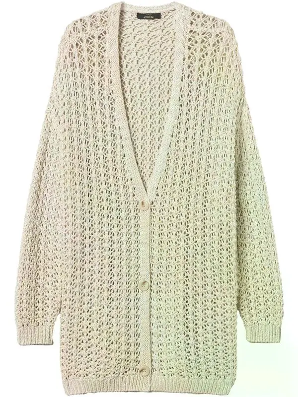 TWINSET Open-knit Maxi Cardigan