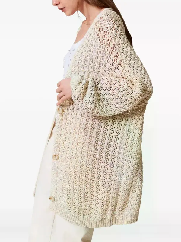 TWINSET Open-knit Maxi Cardigan