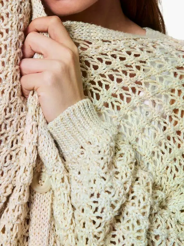 TWINSET Open-knit Maxi Cardigan