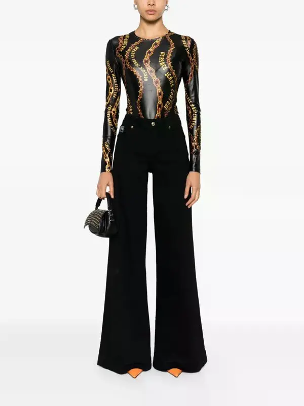 Versace High-rise Wide-leg Jeans