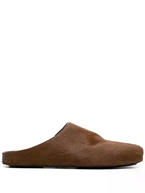 UMA WANG Leather Ballet Slippers - Brown