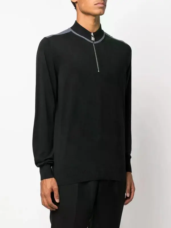 BILLIONAIRE Zip Collar Silk-cotton Jumper