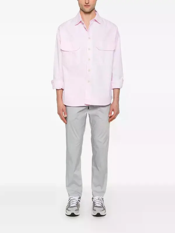 WHITE SAND Belted Chino Trousers