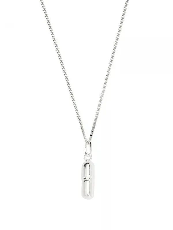 TRUE ROCKS Mini Pill Pendant Necklace - Silver