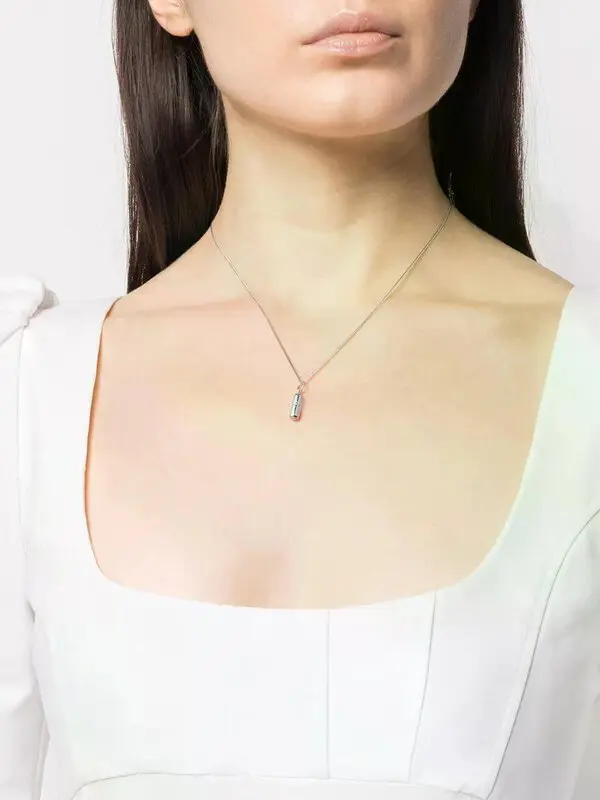 TRUE ROCKS Mini Pill Pendant Necklace - Silver