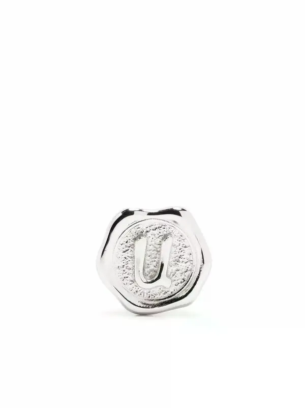 MARIA BLACK Letter U Coin - Silver