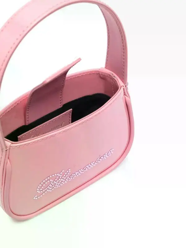 Blumarine Crystal-embellished Logo Tote Bag - Pink