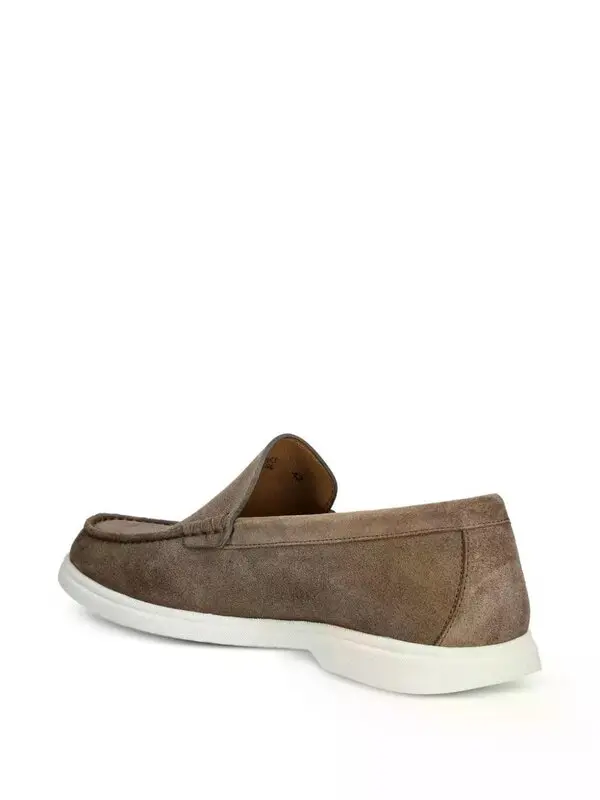 BOSS Suede Loafers With Embossed Logo